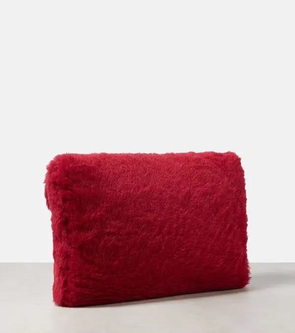Max Mara Teddy Fabric Clutch - Red