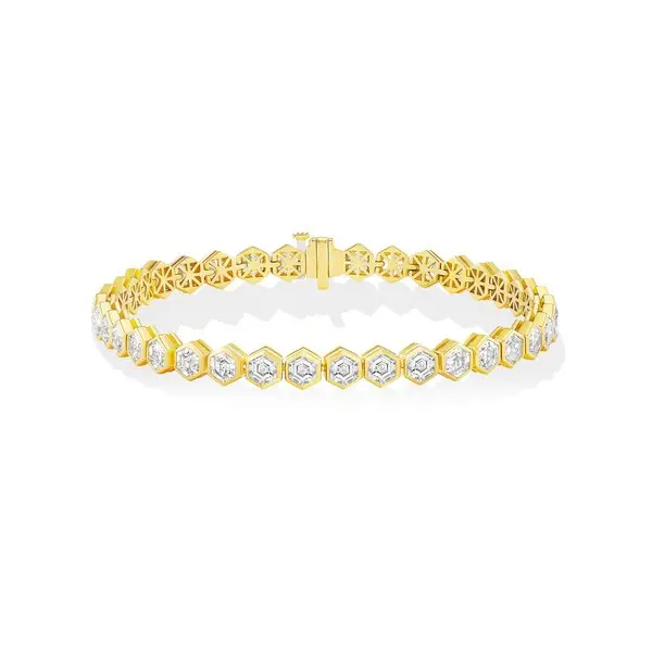 CADAR B Home Hexagon Tennis Bracelet - One-color