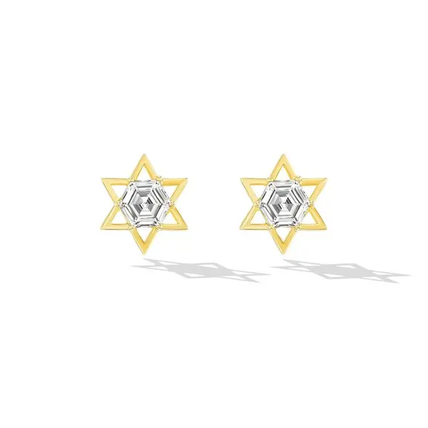 CADAR B Home Star Of David Stud Earrings - One-color