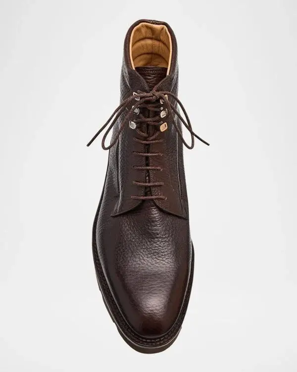 John Lobb Alder Grained Leather Hiking Boots