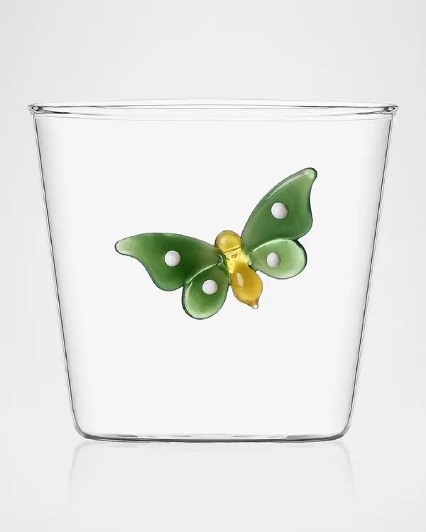 ICHENDORF MILANO Garden Picnic Tumbler, 12 Oz - Green Butterfly