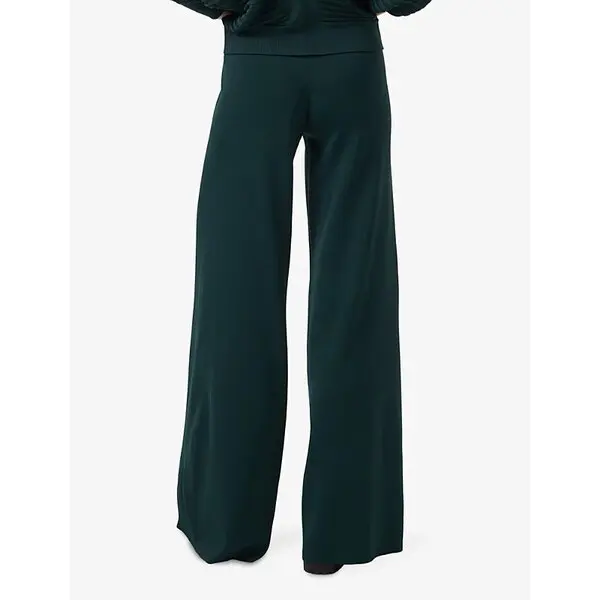 LEEM High-rise Wide-leg Knitted Trousers