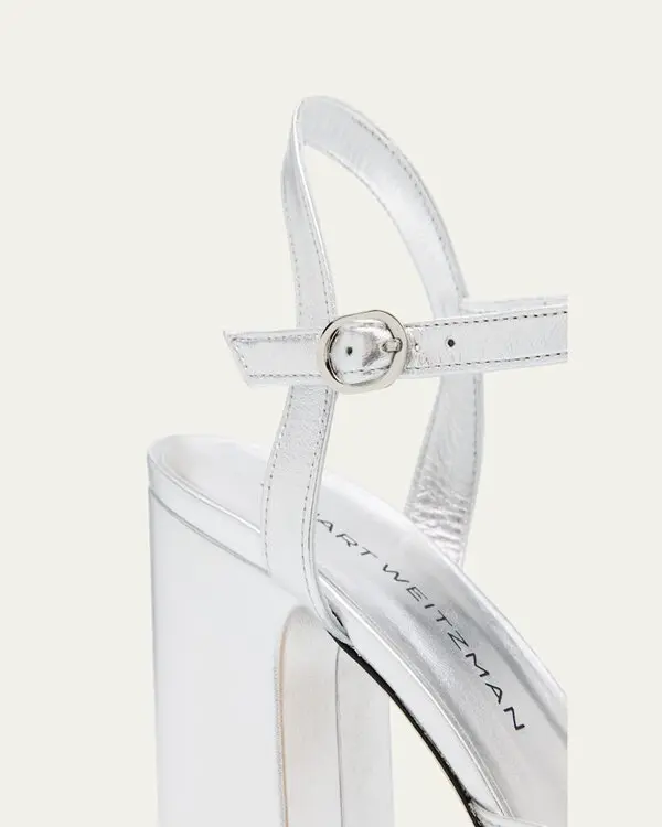 STUART WEITZMAN Dayna Ii Platform Sandals - Silver