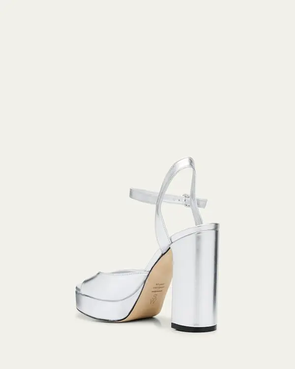 STUART WEITZMAN Dayna Ii Platform Sandals - Silver