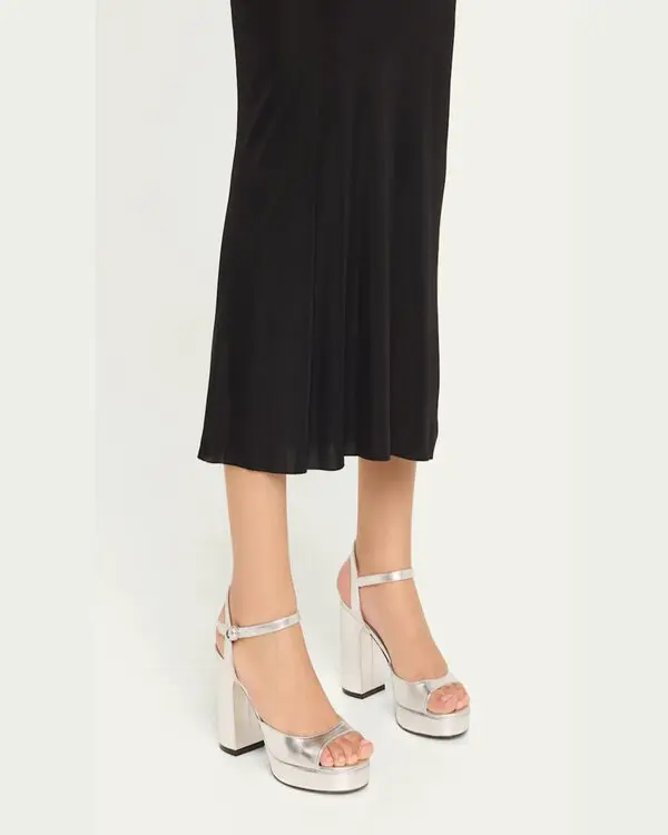 STUART WEITZMAN Dayna Ii Platform Sandals - Silver