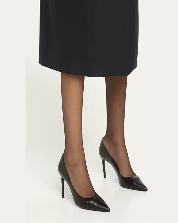 STUART WEITZMAN Power 85 Leather Pumps - Adobe