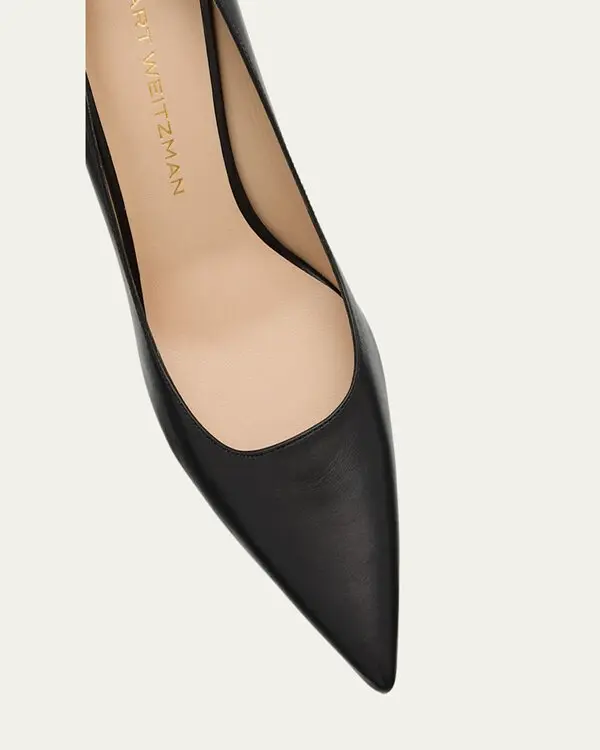 STUART WEITZMAN Power 85 Leather Pumps - Adobe