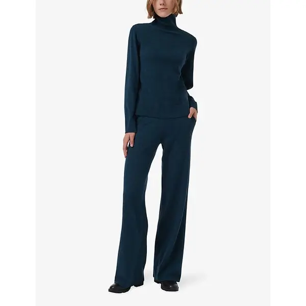 LEEM High-neck Relaxed-fit Woven Jumper