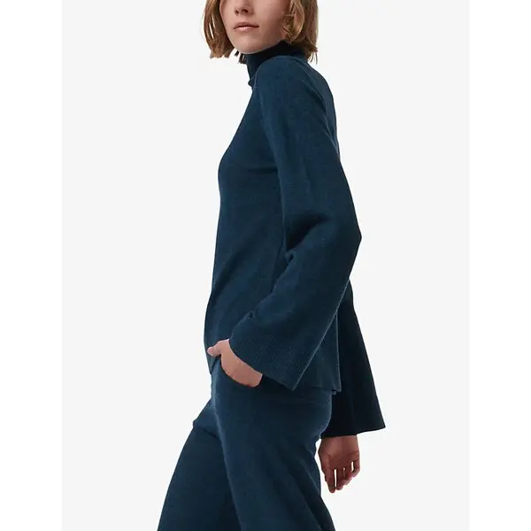 LEEM High-neck Relaxed-fit Woven Jumper