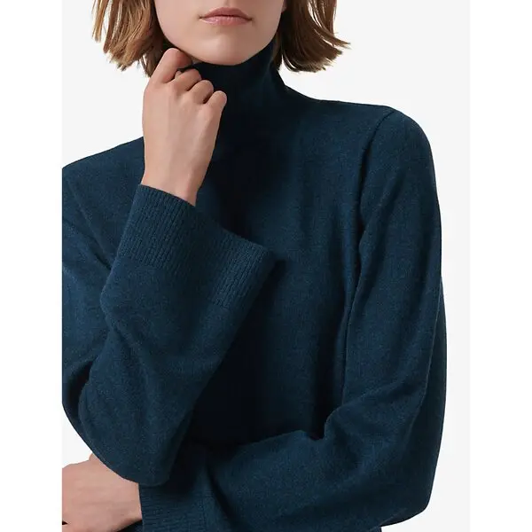 LEEM High-neck Relaxed-fit Woven Jumper