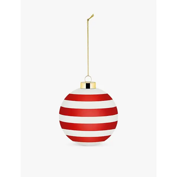 ALESSI Delight 4 Glass Christmas Bauble 9cm - Red