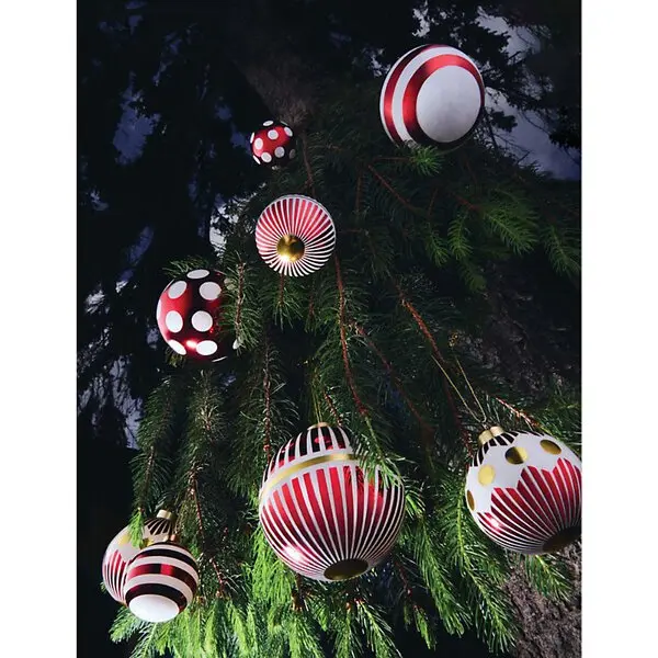 ALESSI Delight 4 Glass Christmas Bauble 9cm