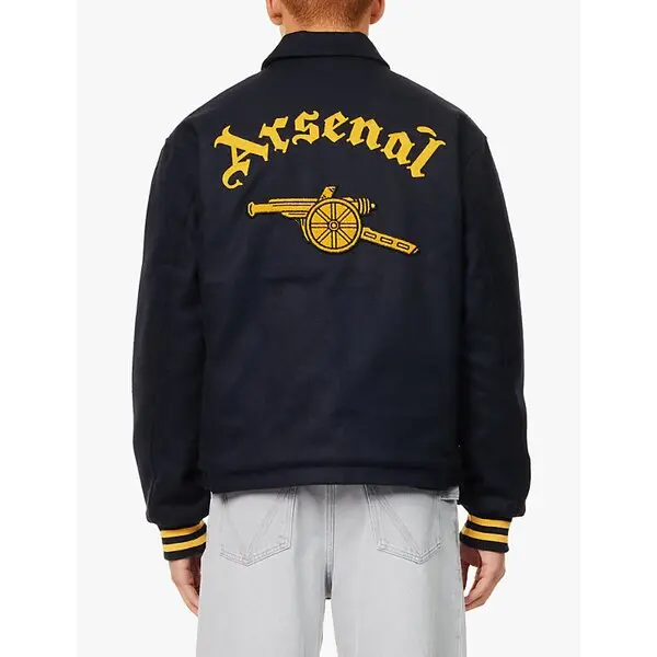 Aries X Arsenal 1886 Flap-Pockets Relaxed-Fit Wool-Blend