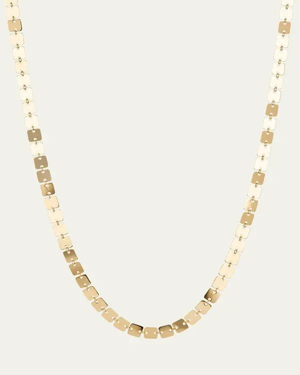 Lana Jewelry 14k Yellow Laser Square Chain Necklace - Gold