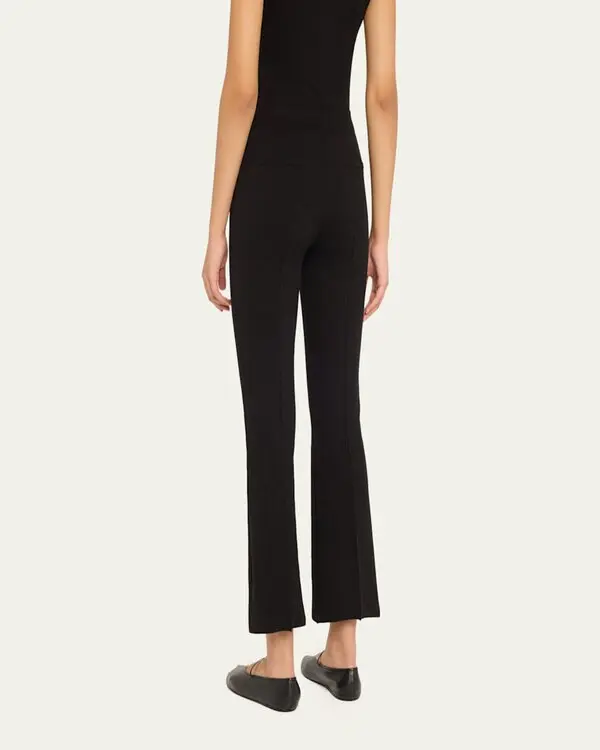 HIGH SPORT Cropped Kick Flare Pants - Black