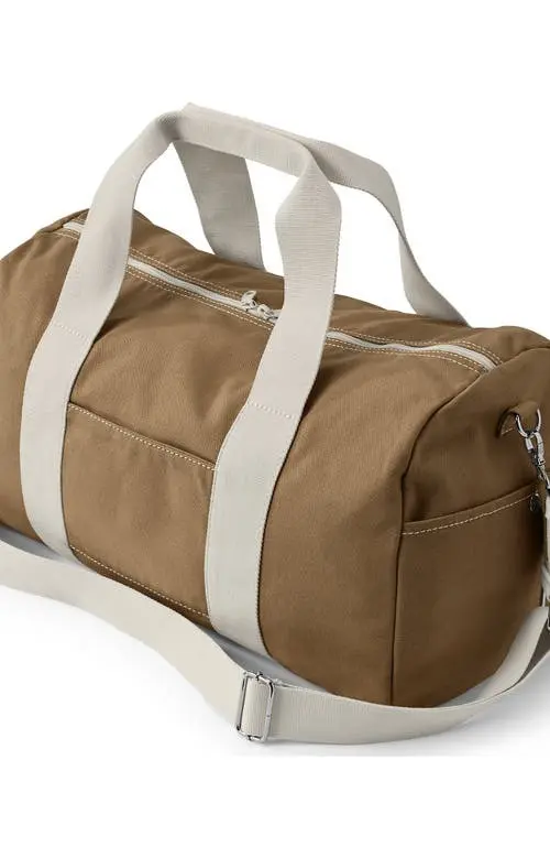LANDS' END Canvas Weekender Duffle Bag - Rich Camel