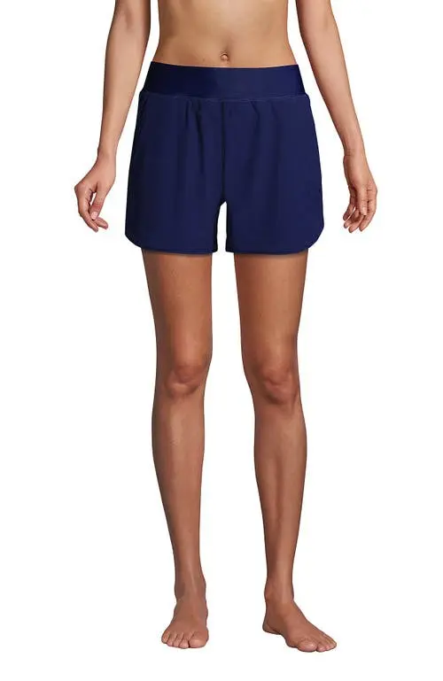 LANDS' END 5" Curvy Fit Quick Dry Board Shorts - Deep Sea Navy