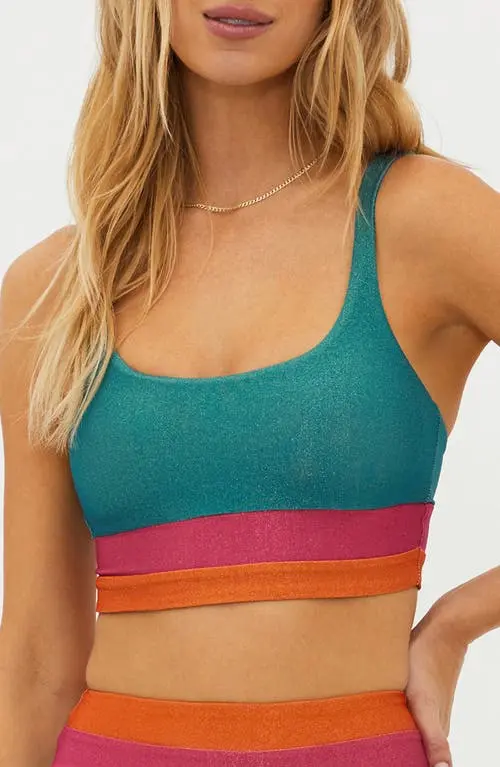 Beach Riot Mackenzine Colorblock Bikini Top - Sorbet Sea Colorlbock