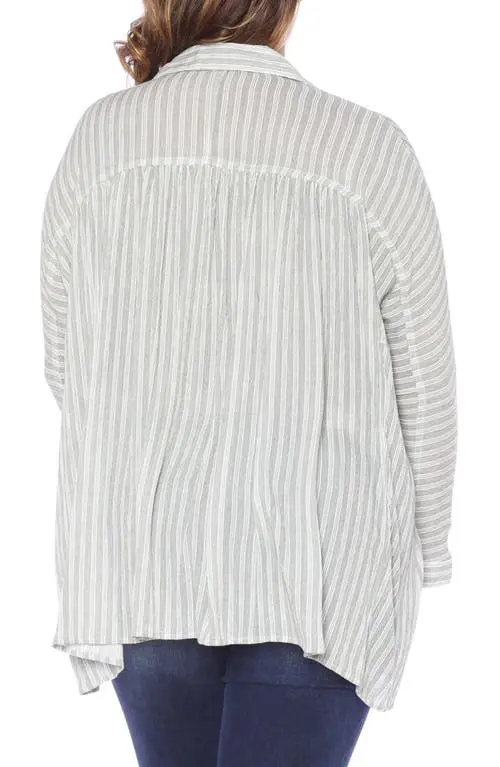 SLINK JEANS Stripe High-low Top