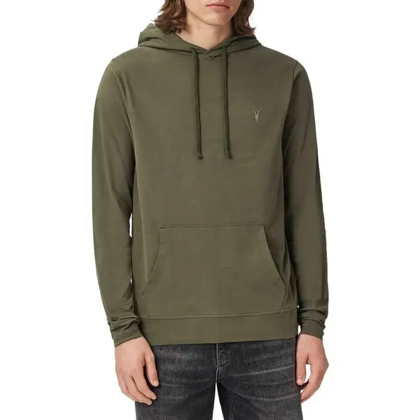 ALLSAINTS Brace Brushed Cotton Hoodie - Wild Green