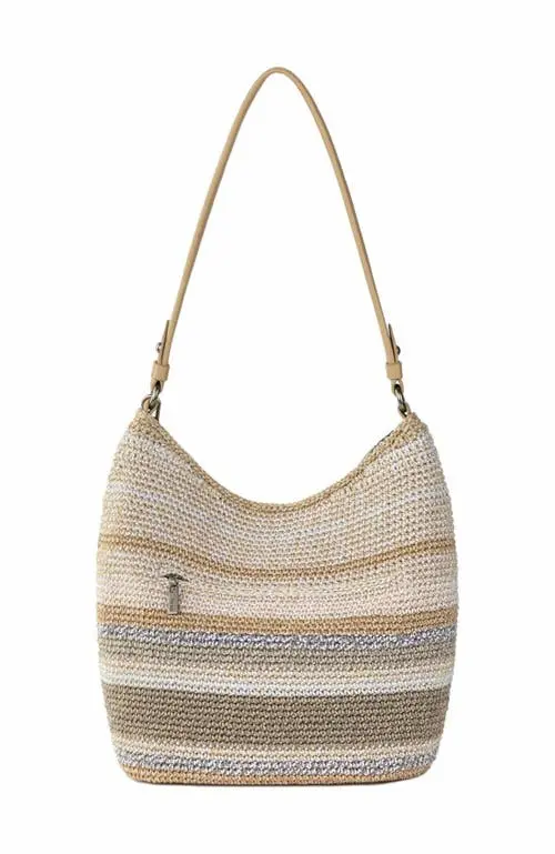 THE SAK Sequoia Leather Hobo Bag - Sand Stripe