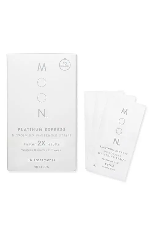 MOON Platinum Express Dissolving Teeth Whitening Strips - No Color