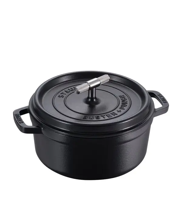 STAUB X Buster + Punch Cocotte With Steel Knob - Black