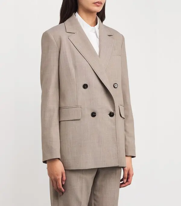 Max & Co. Double-breasted Virgin Wool Blazer - Beige