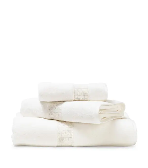 Frette Maze Lace Bath Towel - Ivory