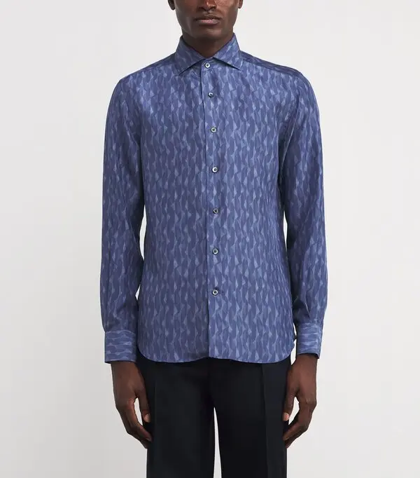 Corneliani Silk Printed Shirt