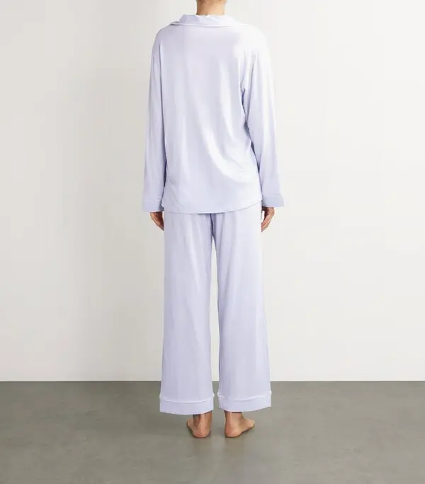 Eberjey Gisele Long Piped Pyjama Set - Blue