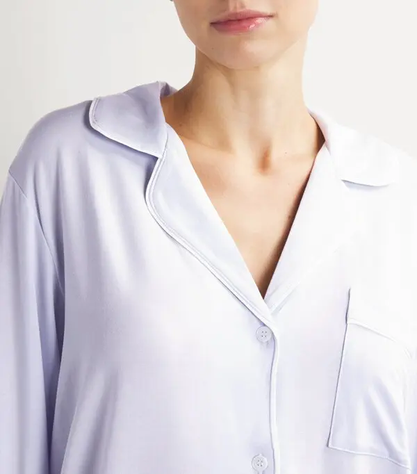 Eberjey Gisele Long Piped Pyjama Set - Blue