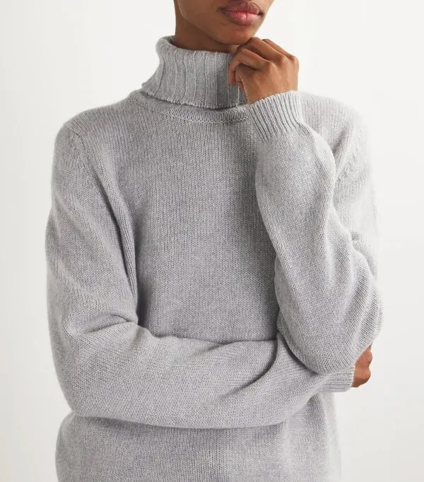 Harrods Cashmere Rollneck Sweater - Grey