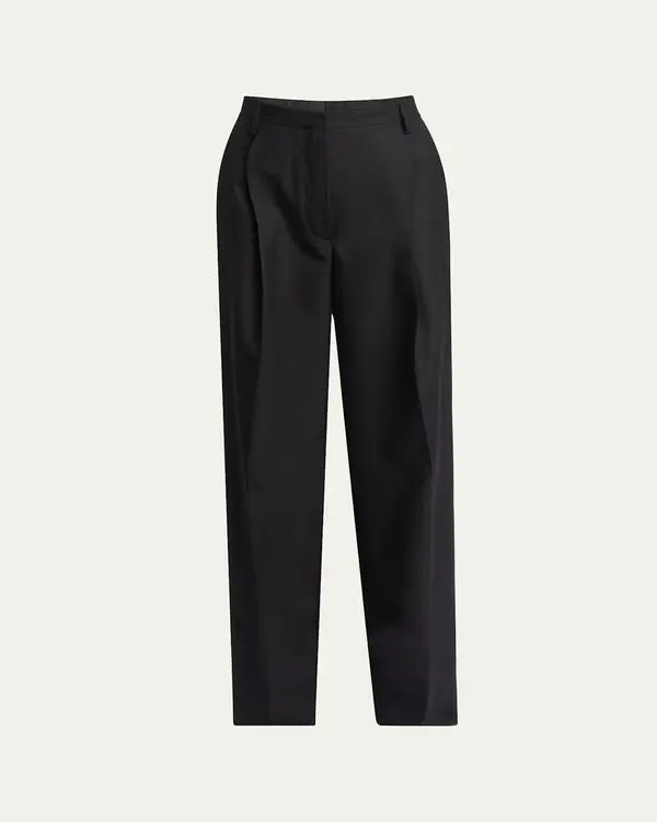 Dries Van Noten Porter Straight Leg Wool Pants