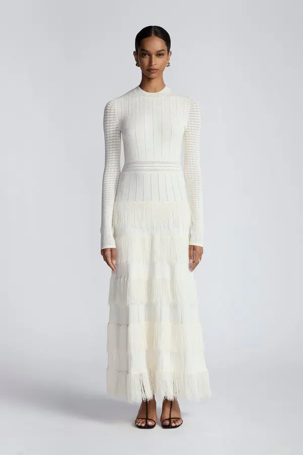 beige knitted maxi dress Beige Hartley Knit Maxi Dress
