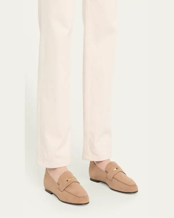 TOD'S Suede Bar Loafers