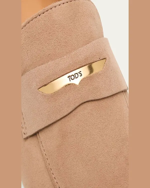 TOD'S Suede Bar Loafers