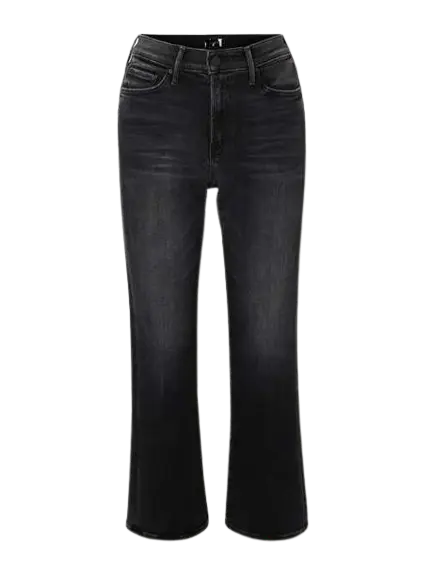 MOTHER The Outsider Flood Bootcut Jeans - Black