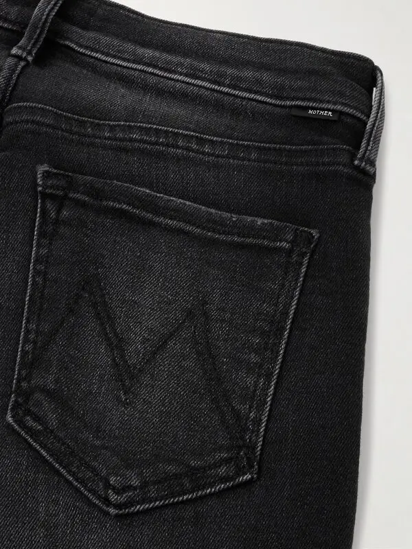 MOTHER The Outsider Flood Bootcut Jeans - Black
