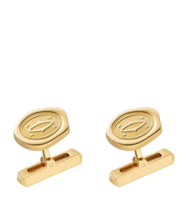 Cartier Yellow Wax Seal Cufflinks
