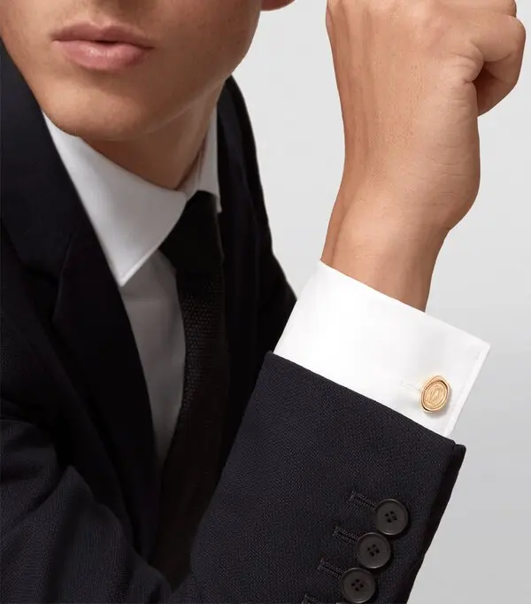 Cartier Yellow Wax Seal Cufflinks