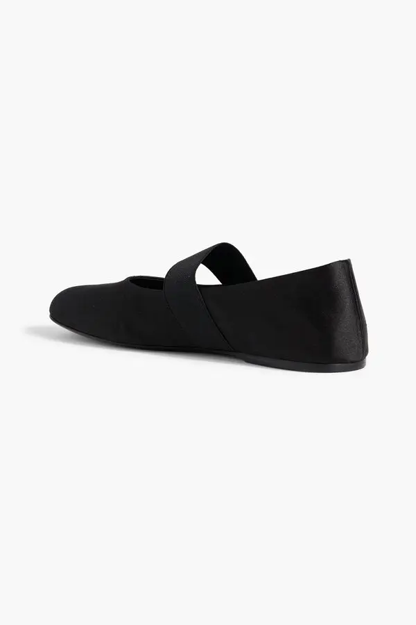 Co Satin Ballet Flats - Black