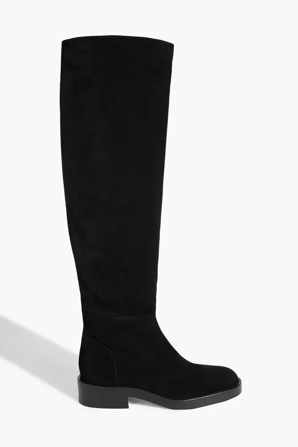 Co Name Suede Over-the-knee Boots