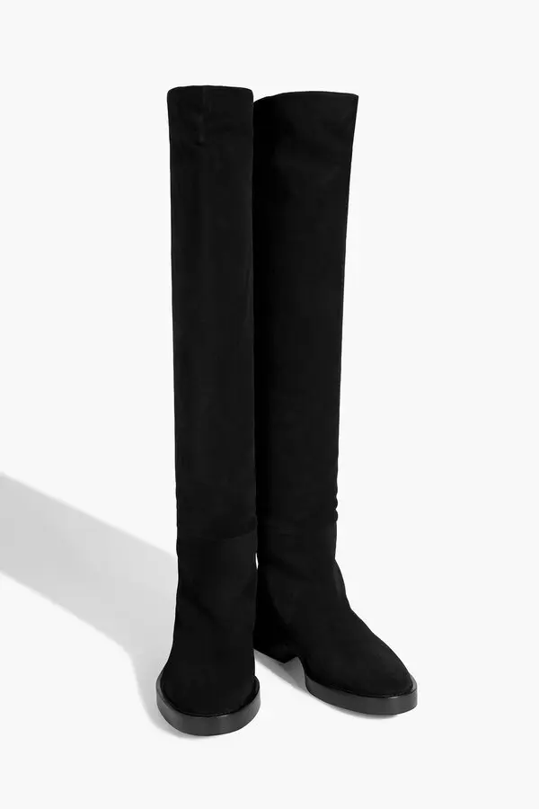 Co Name Suede Over-the-knee Boots
