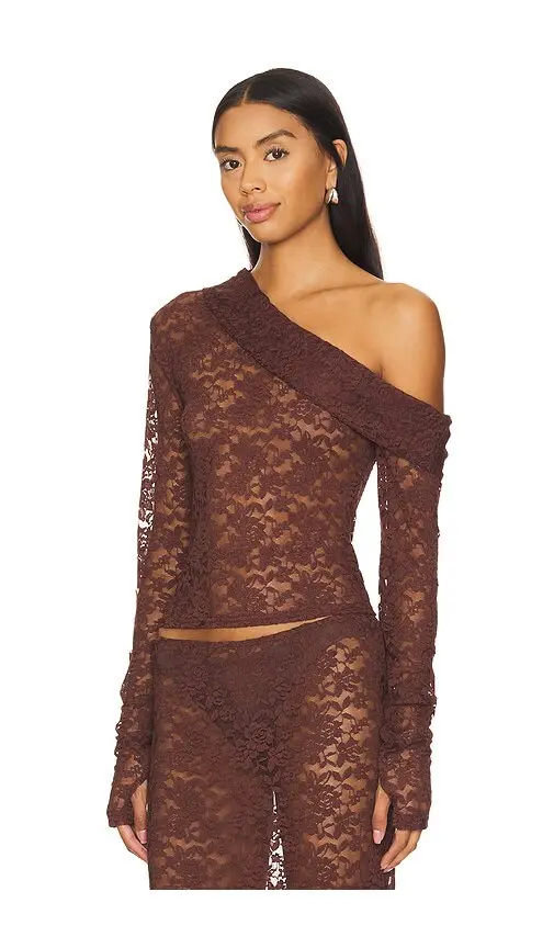 Lioness Black Swan Off Shoulder Lace Top