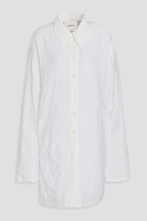 RÓHE Frayed Crinkled Poplin Shirt