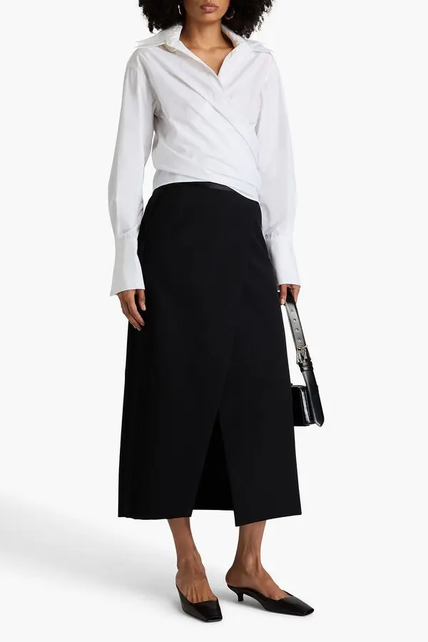 RÓHE Cotton-poplin Wrap Blouse