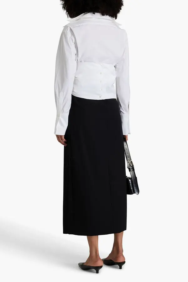 RÓHE Cotton-poplin Wrap Blouse