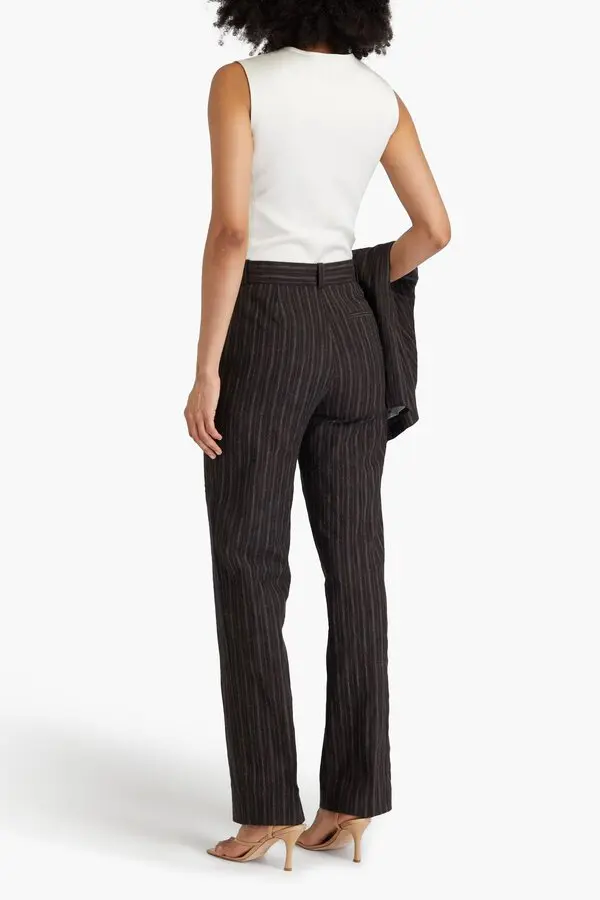 RÓHE Pinstriped Cotton-blend Tweed Pants