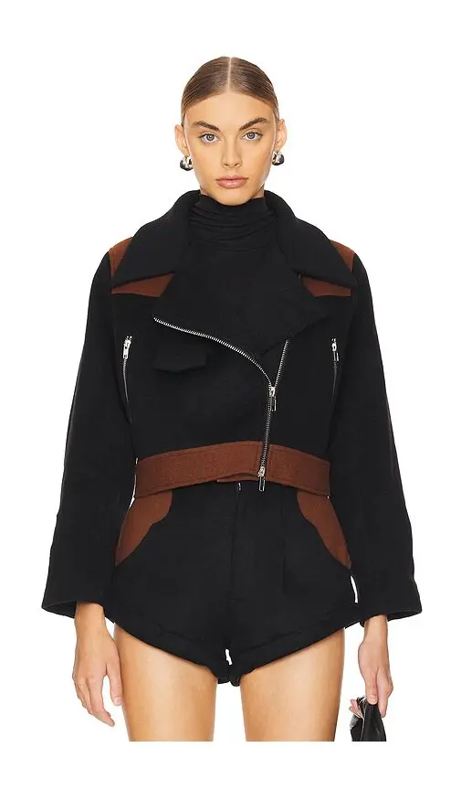 UNDERSTATED LEATHER Love Story Jacket - Brown & Black